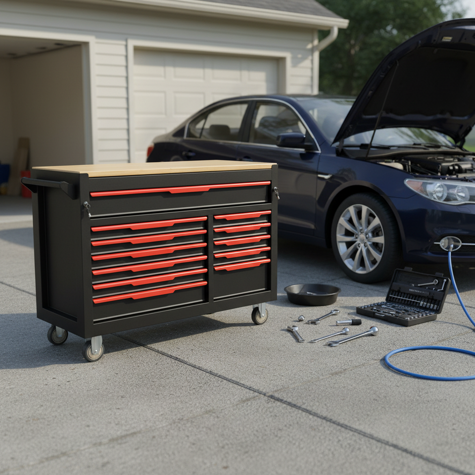 Heavy Duty Steel Rolling Toolbox with 12 Drawers Complete Repair Tools ...