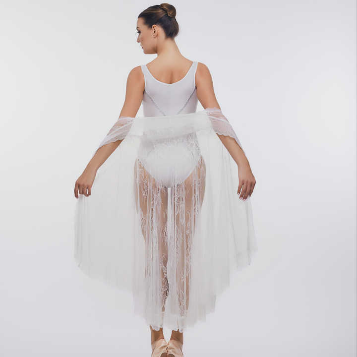 Leotards Ballet Girls Sleeveless Gymnastics Leotards with Lace Cloak ...