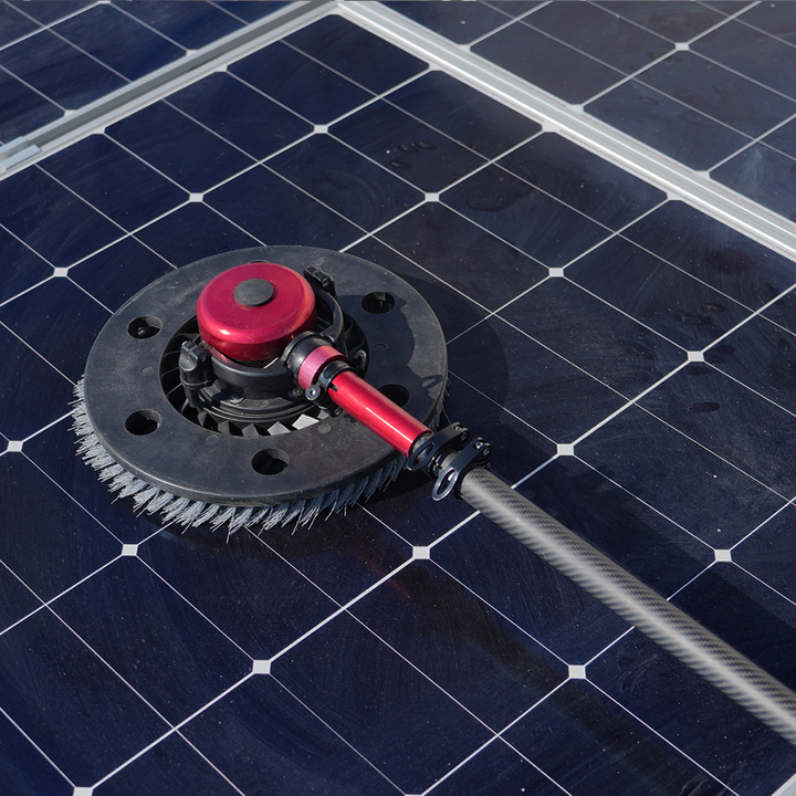 Solar Panel Cleaning Brush Rotating Manual with Telescopic Pole Panels ...