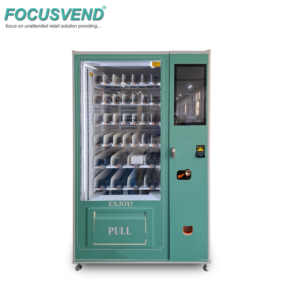 Cake Fresh Food Bubble Tea Vending Machine With Elevator System With ...