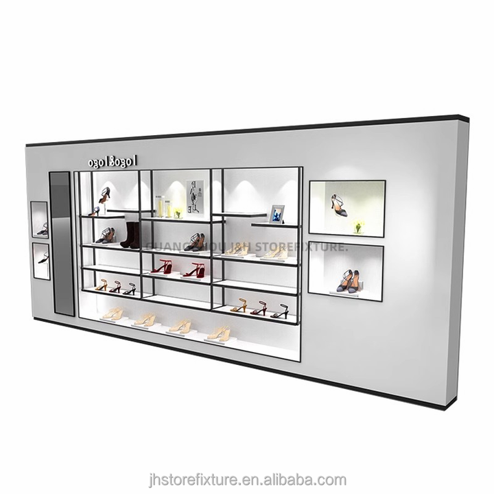 Customizable Shoe Store Display - Modern & Durable Design