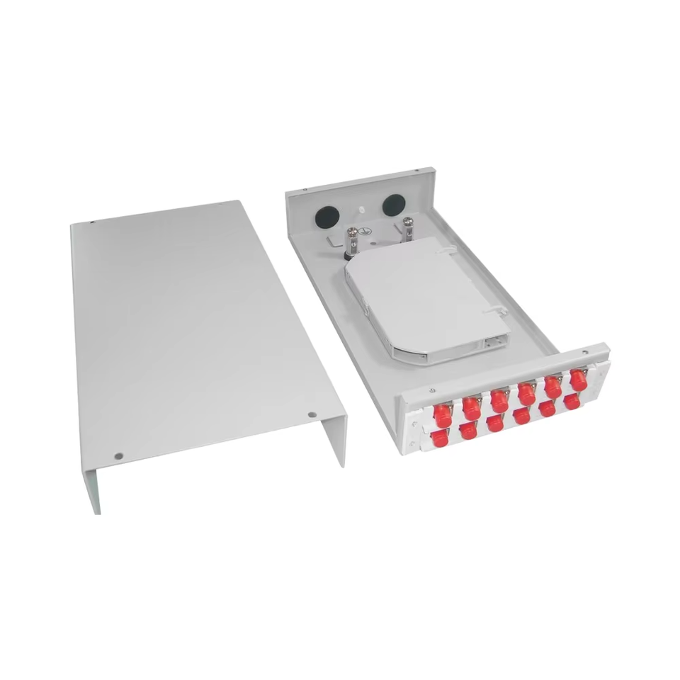 Ultra-Thin 12-Port Indoor Fiber Optic Terminal Box SC/FC/LC Connectors ...