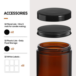 Recycled Glass Jars - Eco-Friendly Square Candle Containers