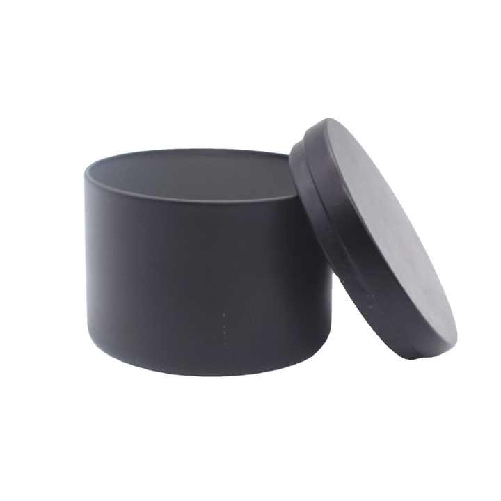Wholesale Matte Black Metal Container Candle Tin 2oz 4oz 6oz 8oz Round ...