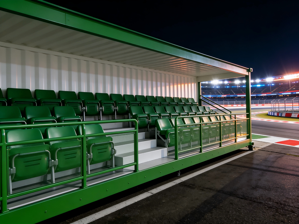 Prefab Container Bleachers for Stadium/School/Show Modular Steel ...