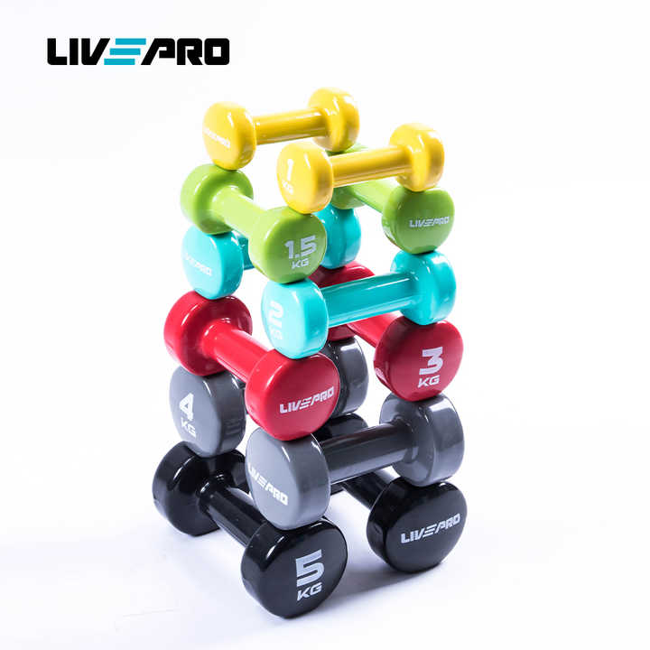 Wholesale 1-5kg Neoprene Colorful Weights PVC Vinyl Coated Dumbbells ...