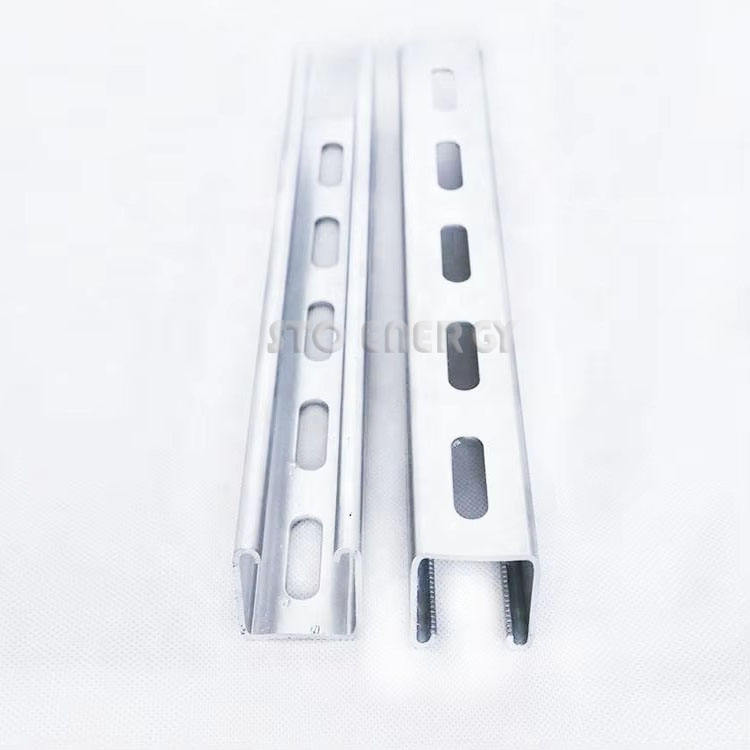 Hot Galvanized Steel Solar Ground Mounting U Profile Rail for PV Solar ...