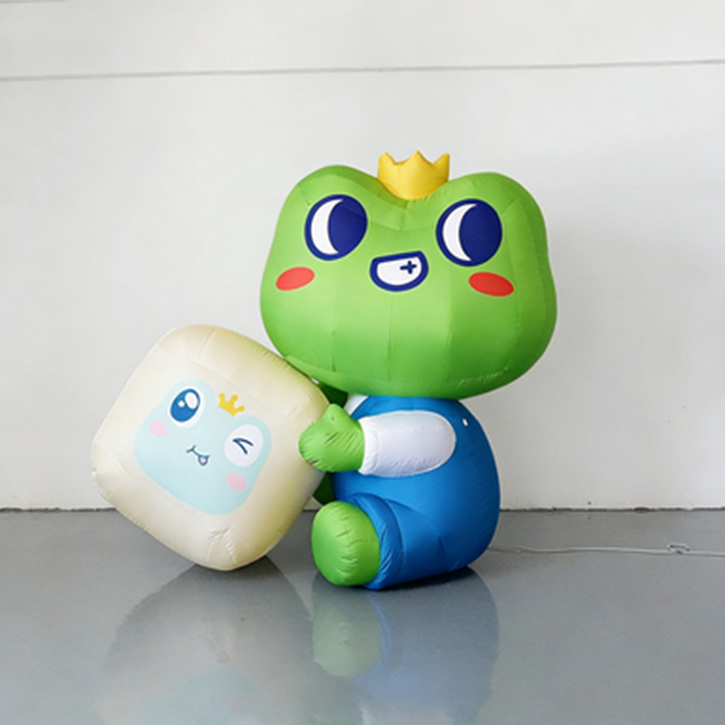 Large Custom Cartoon Frog Prince Inflatable Air Model for Mall ...
