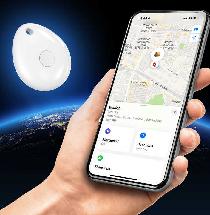 Customized Logo Round Air Tracker Smart GPS Locator Anti-Lost Key ...