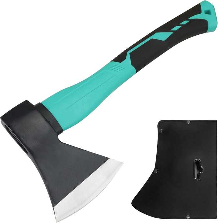 Wood Axe with Sheath, Camping Hatchet Chopping Axe for Wood Splitting ...