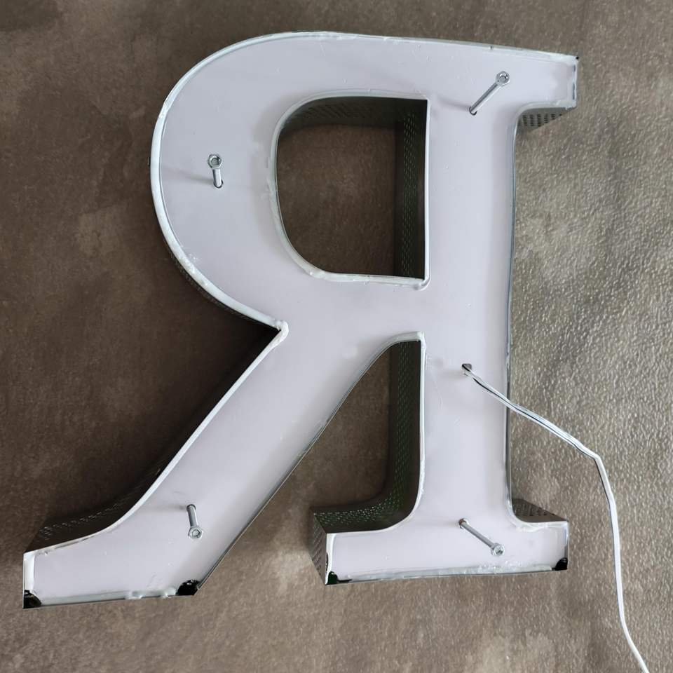 Daco Door Sign 3D Stainless Steel Letters LED Lights Flashing Water ...