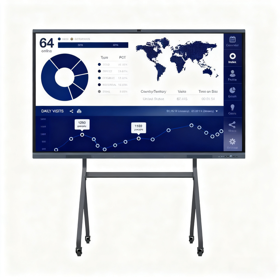 China Education Digital 65 Inch 4K 120Hz Interactive Flat Panel Touch ...
