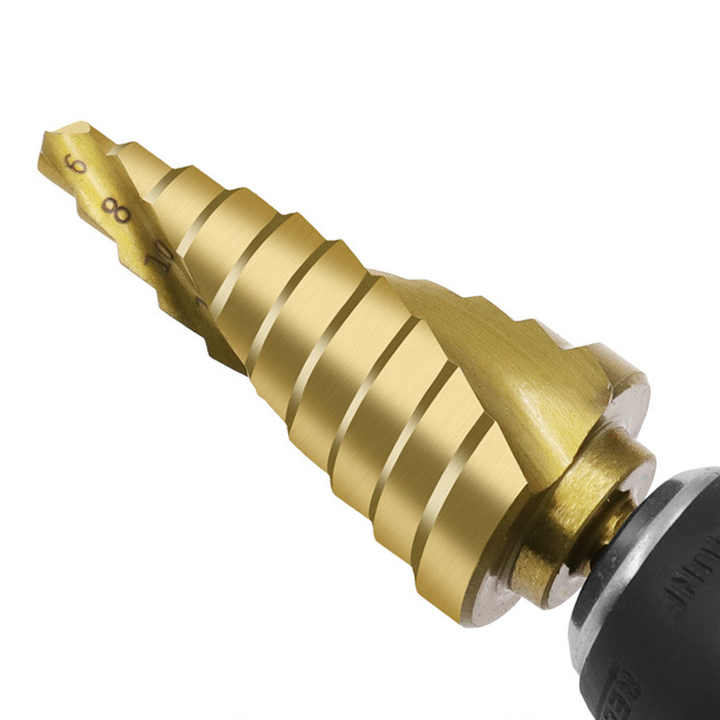 Hss Titanium Coated Step Drill Bit 6-25mm For Metal & Wood - Oem