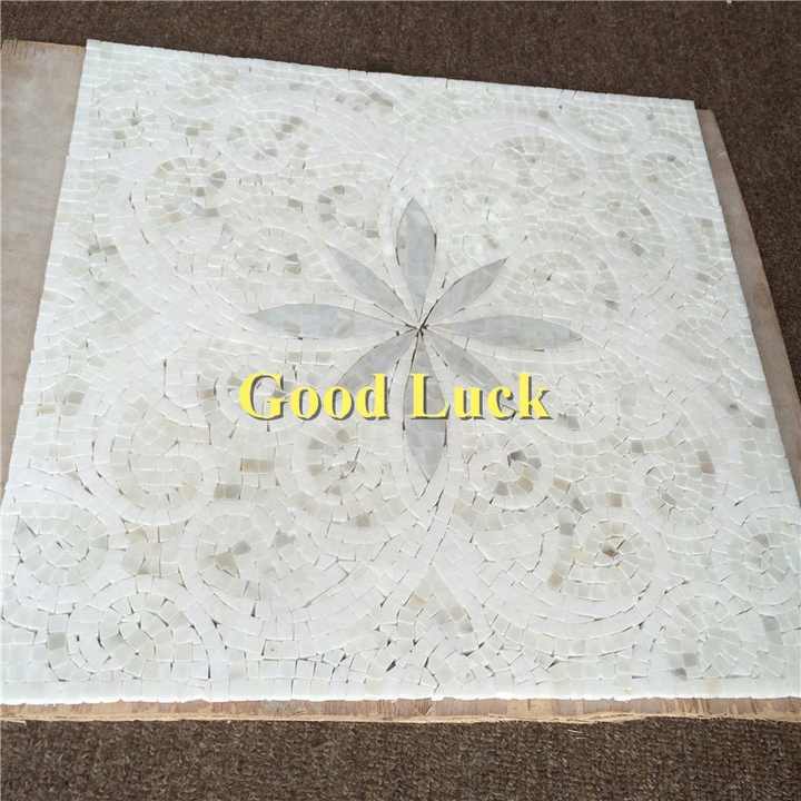 Customized Mix Color Waterjet Marble Mosaic Tiles Marble Mosaic for ...