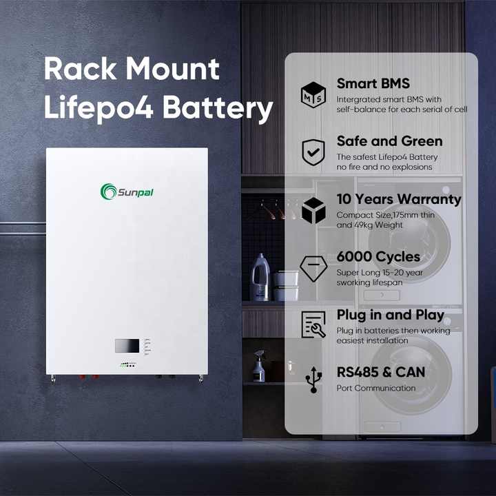 Sunpal Power Solar Battery - 5kwh & 10kwh Wall-mounted