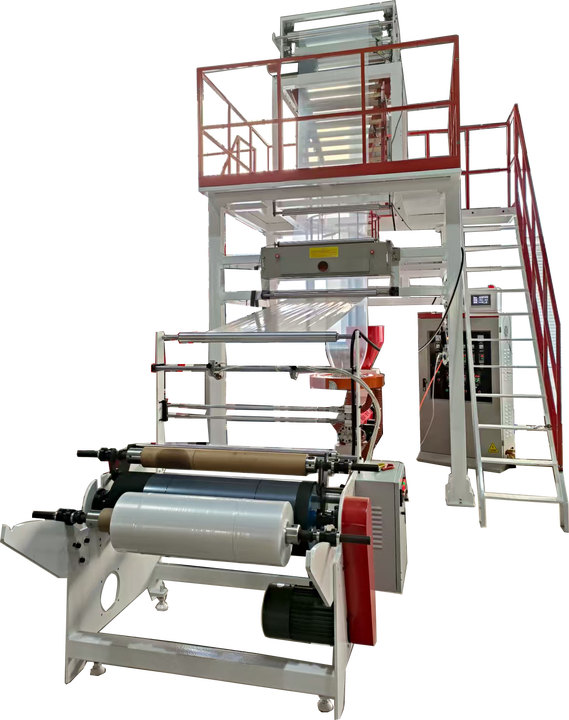 High-Efficiency 800 ABA 3-Layer Double Roll Winder Film Blowing Machine ...