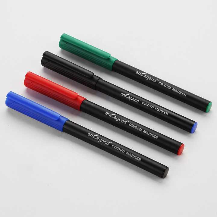 Premium CD/DVD Marker Pen Fine Tip 0.4-1.0mm Permanent Ink Acid-Free 4 ...