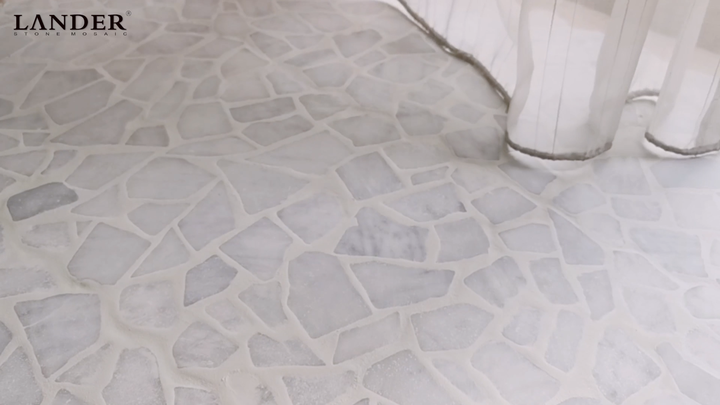 Lander Stone White Thassos Marble Mosaic Tile - Ideal for Bathroom and ...