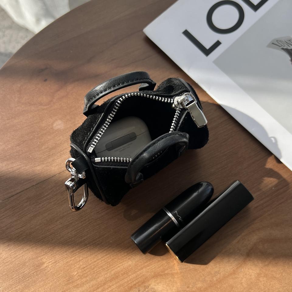 2025 Winter New Genuine Leather Mini Bag Keychain Mini Women's Suede ...