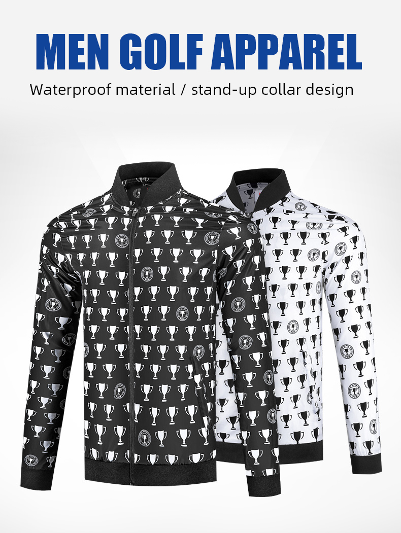PGM YF426 full zip golf jacket men softshell polyester golf jacket-企业官网