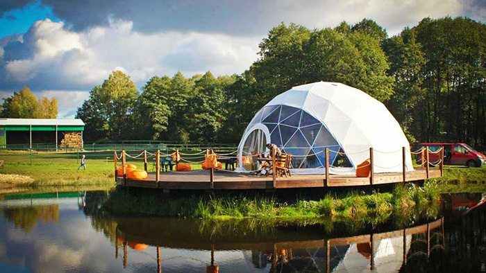 Luxury Transparent Geodesic Yurts - Waterproof Outdoor Domes