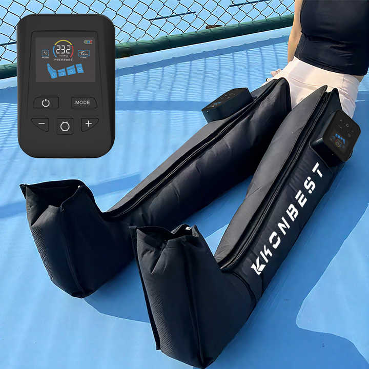 Athlete's Full Leg Massager Machine 4 Chamber Air Compression Recovery ...