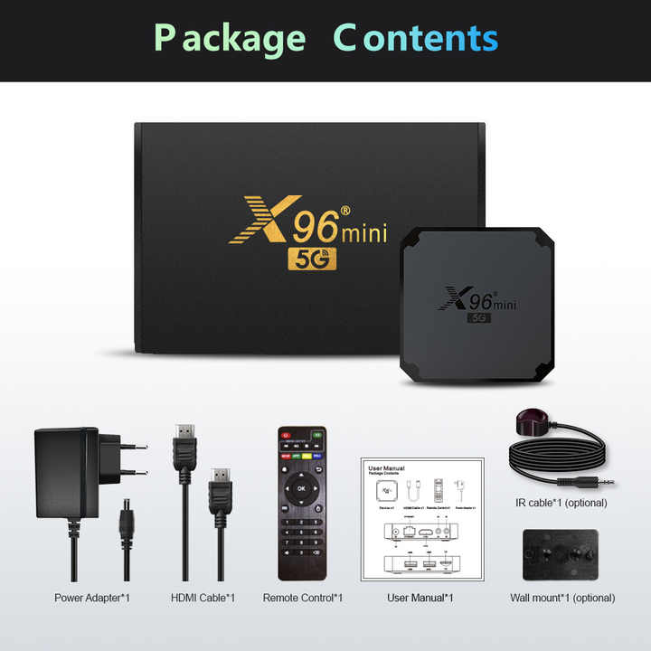 High Quality Spain French TV BOX X96 Mini 5G WIFI Smart TV Box