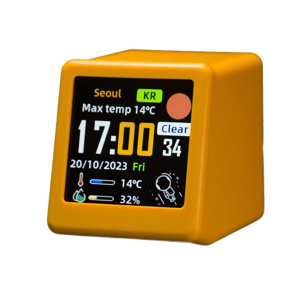 Desktop Animated Smart WiFi Weather Station Digital Atomic Clock ...