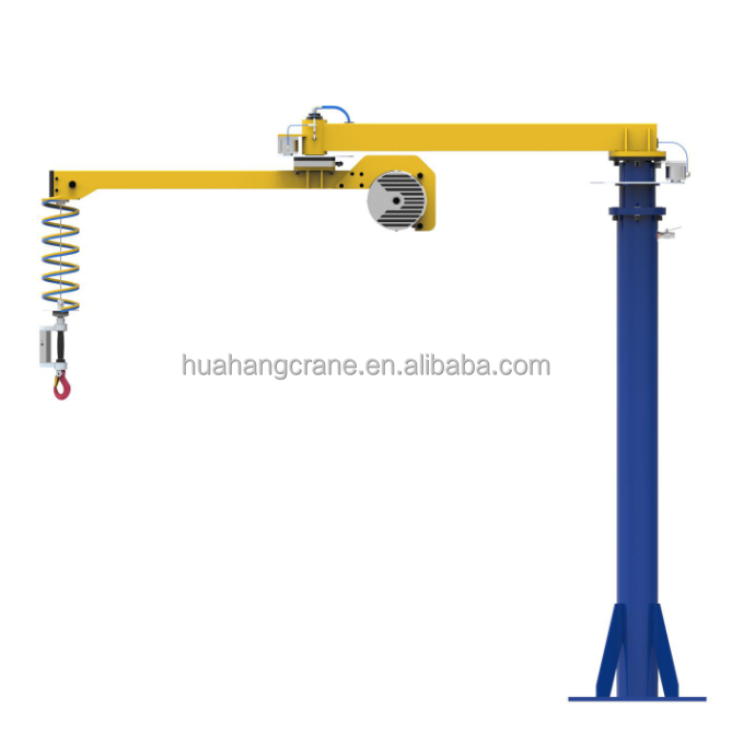 600KG Column JIB Crane Knuckle Arm Folding Rotation Crane Warehouse ...
