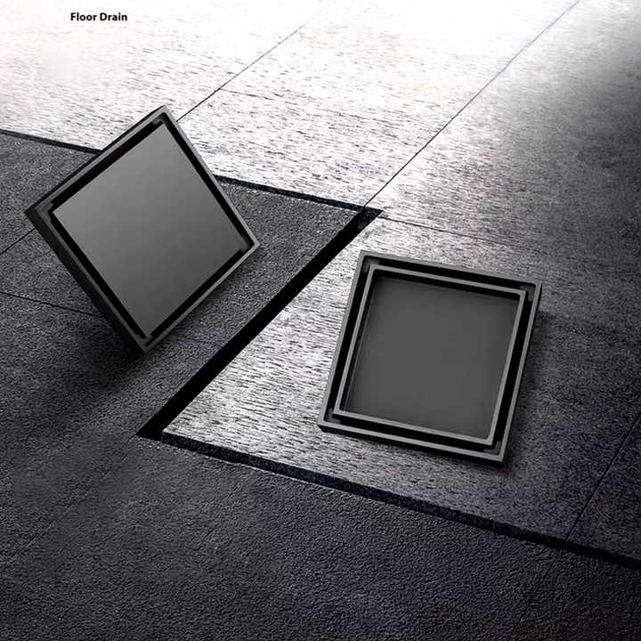 Custom Watermark SS Anti Odor Conceal Invisible Square Floor Drain ...