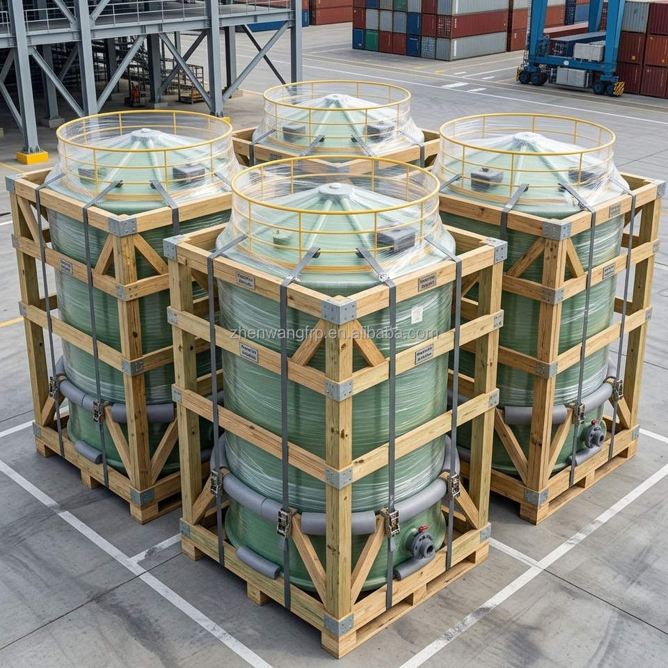 Durable FRP Fiberglass Anti-Corrosion Chemical Storage Tank with ...