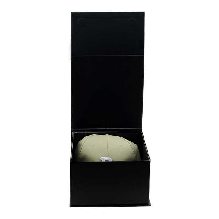 Custom Logo Black Hard Cardboard Baseball Cap Hat Box