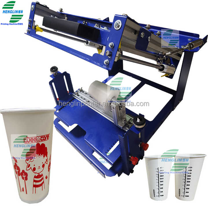 Bubble Tea Cup Logo Manual Silk Screen Printer - Henglin