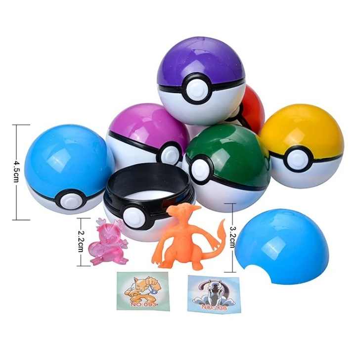 1.77inch 5 Cm PokeBall Model Anime Figure Pikachu Pocket Monster Pet ...
