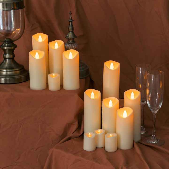 LED Candle Lights Custom Romantic Decoration Rechargeable Flameless LED ...