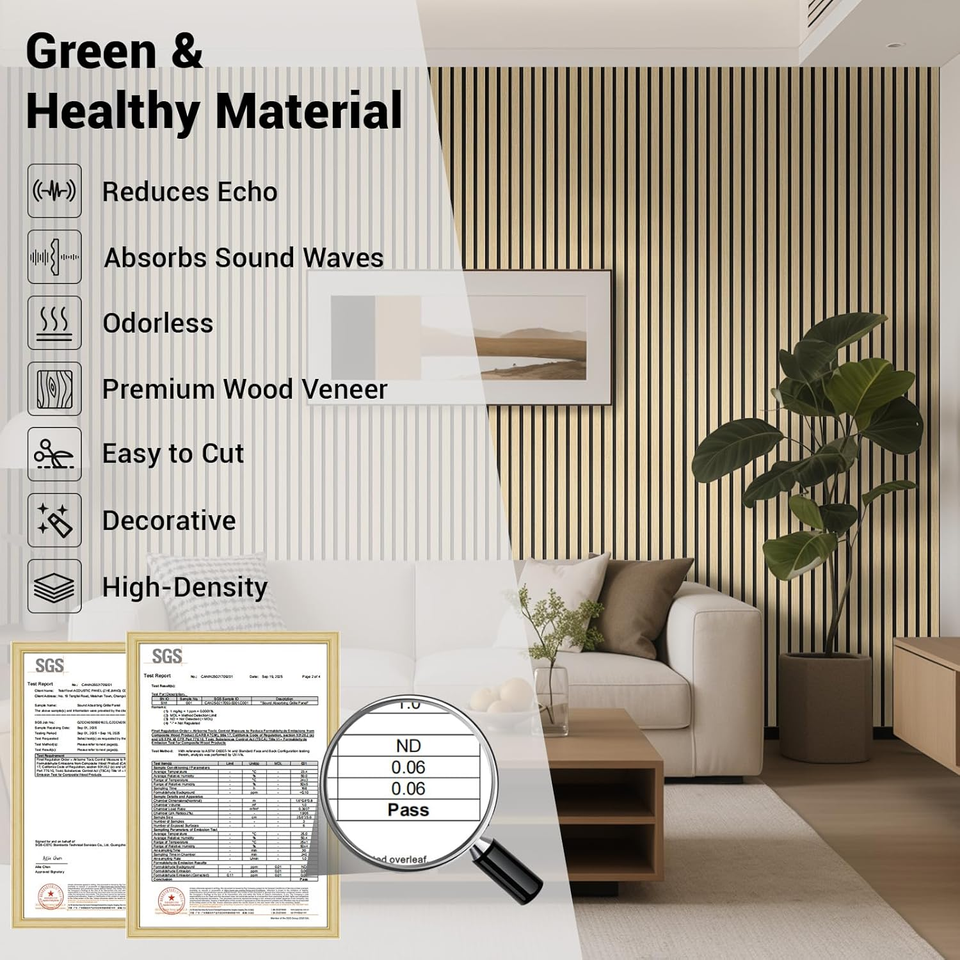 Acoustic Slat Panel Wood Akustik Panel Wood Modern Interior Sound Proof ...