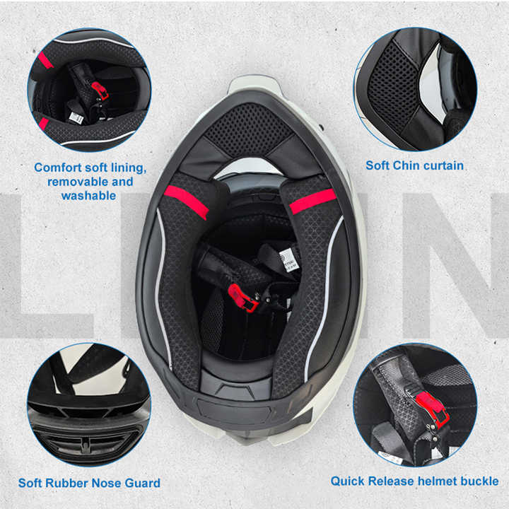Customization High End Motor Helmet Abs Four Seasons Double Full Face ...