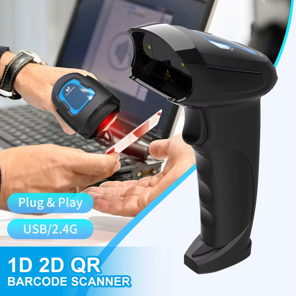 Xincode 2D Wireless Barcode Reader Handheld 2.4G USB Barcode Scanner QR ...