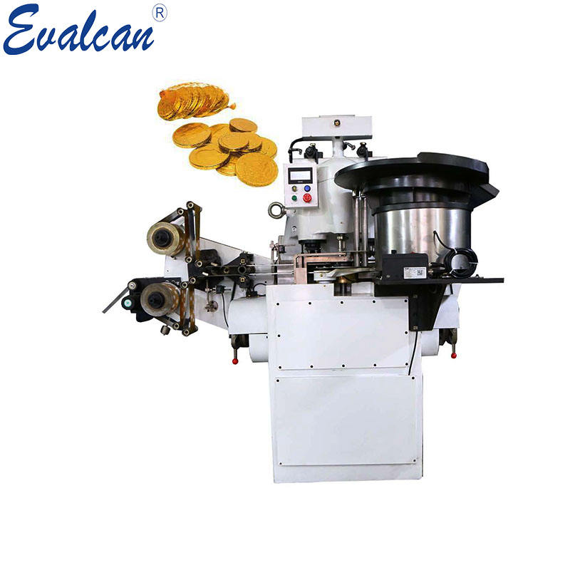 Fully Automatic Gold Coin Chocolate Packaging Machine Aluminum Foil ...