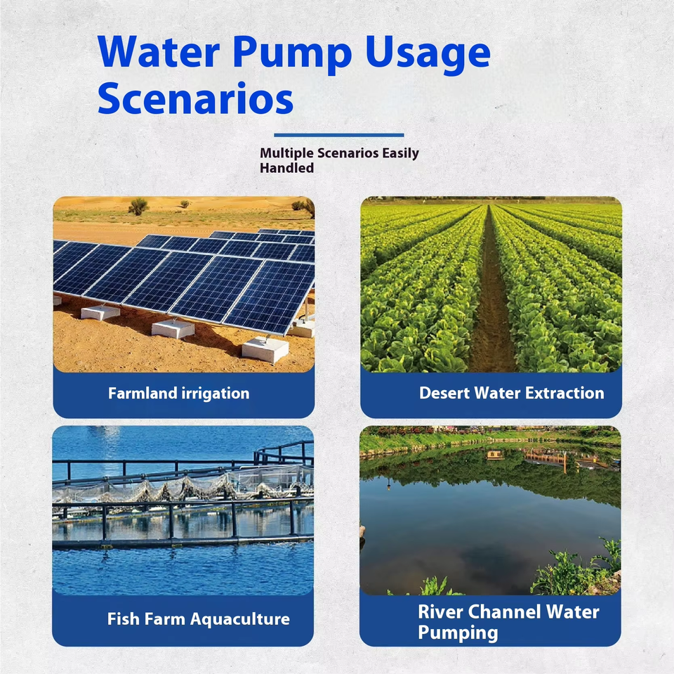 Power Immersible Head Solar Submersible Pump High Efficiency Deep Well ...