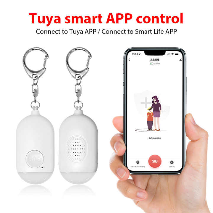 Smart SOS Alarm Keychain for Elderly - Tuya Bluetooth System