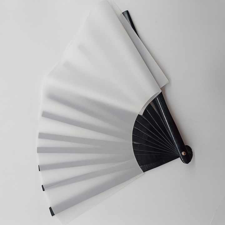 Sublimation Clack Fan Blanks 13 Inch White Custom Logo Fabric Foldable ...