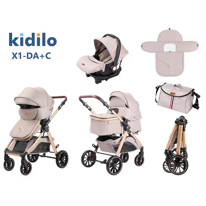 OEM New Born Luxury Baby Travel System 3 in 1 Foldable Trolly Stroller ...