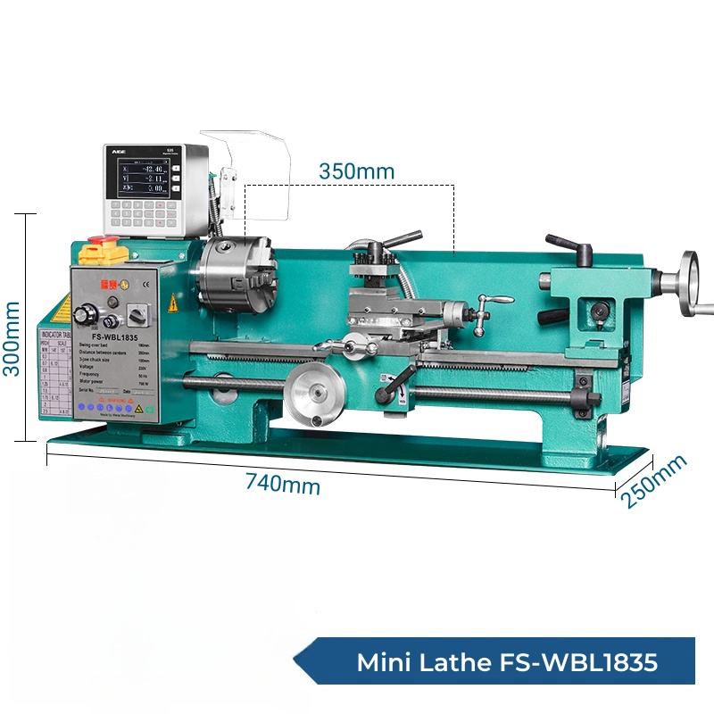 750W Fusai FS-WBL1835 Mini Metal Lathe - High Productivity
