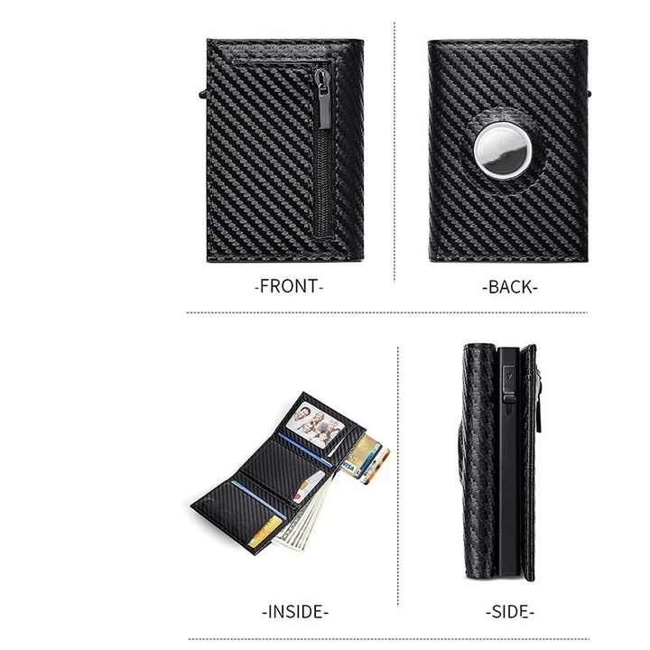 Factory Carbon Fiber Leather Tracker Metal Rfid Mini Business Credit ...
