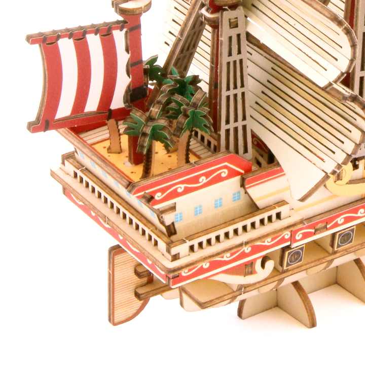 Official Licensed One Piece Red Force Wooden 3D Puzzle Craft Wood Toy ...