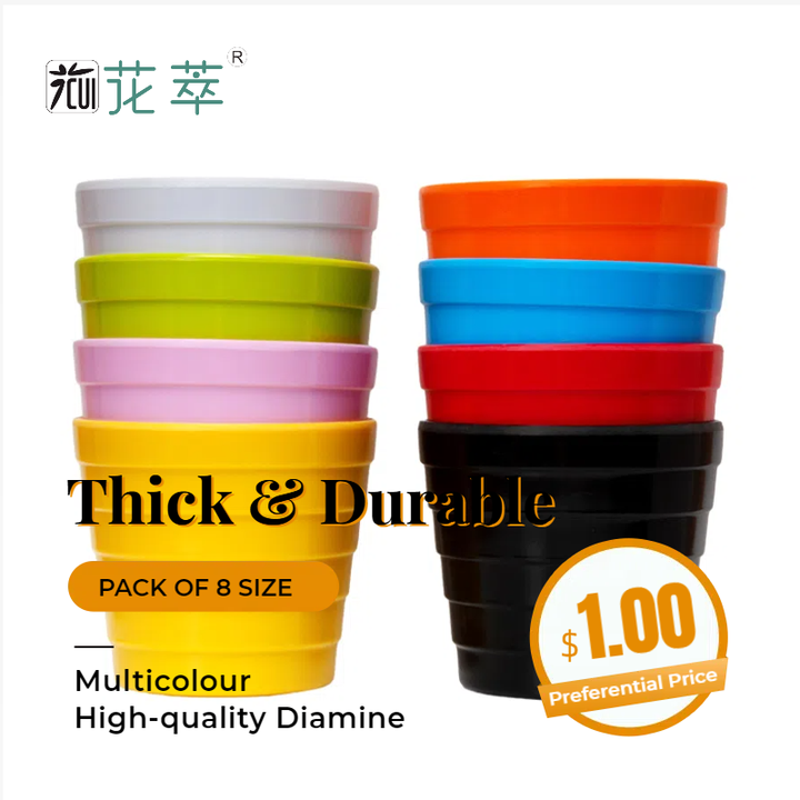 8 Pack Cheap Price Small Modern Garden Balcony Flowerpot 5 inch Round ...