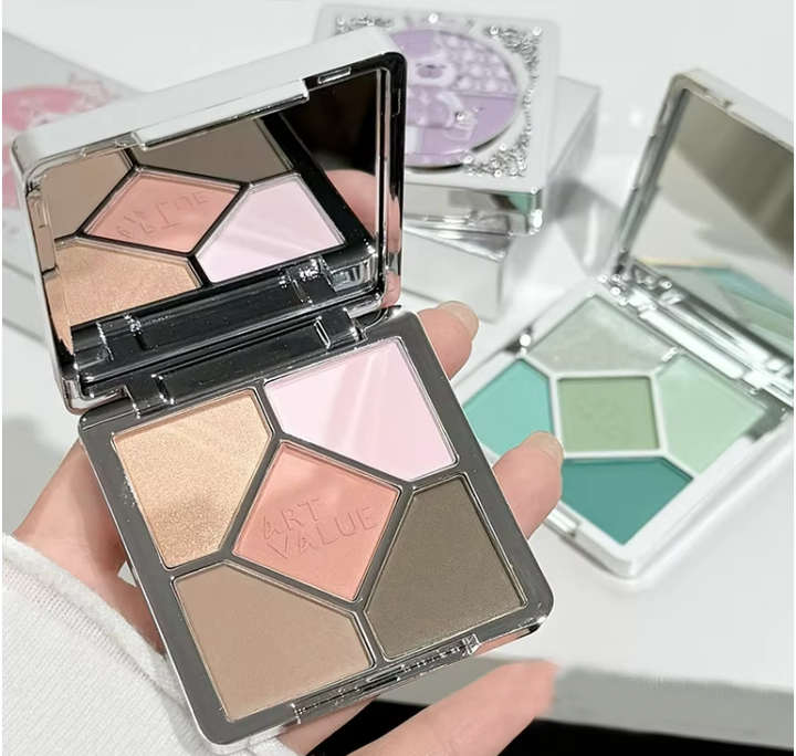 Private Label Shinny Shimmer 5 Color Eye shadow Korean Waterproof ...