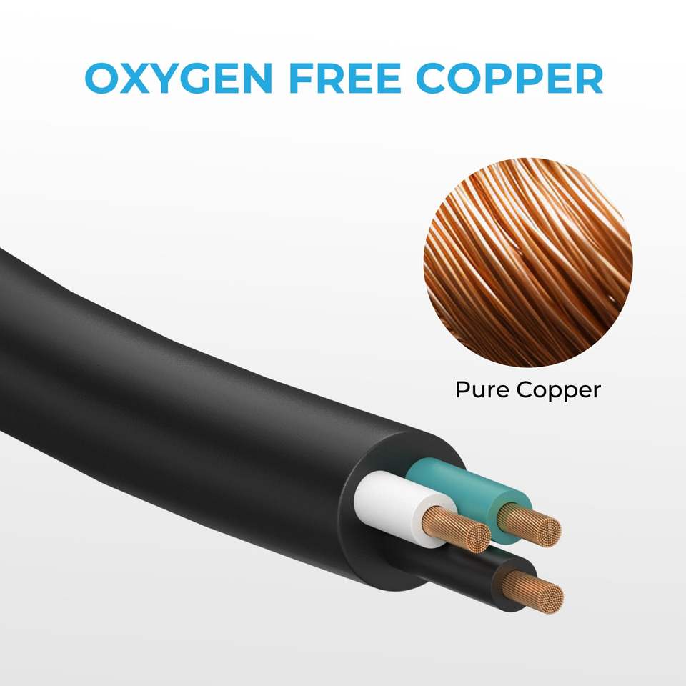10Gauge 3 Conductor Stranded Pure Copper Power Cable (SJTW 300V) PVC ...