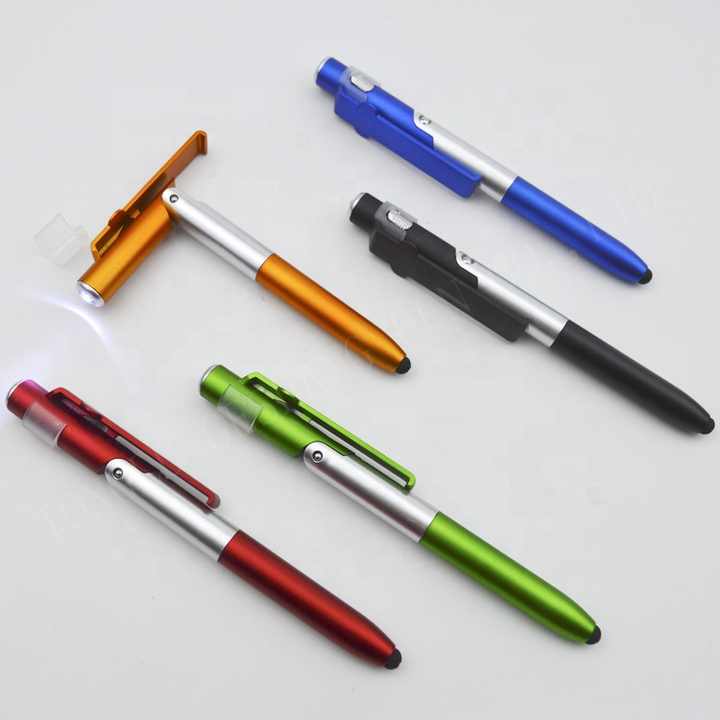Novelty Phone Holder - 4 in 1 Touch Screen Stylus Pen